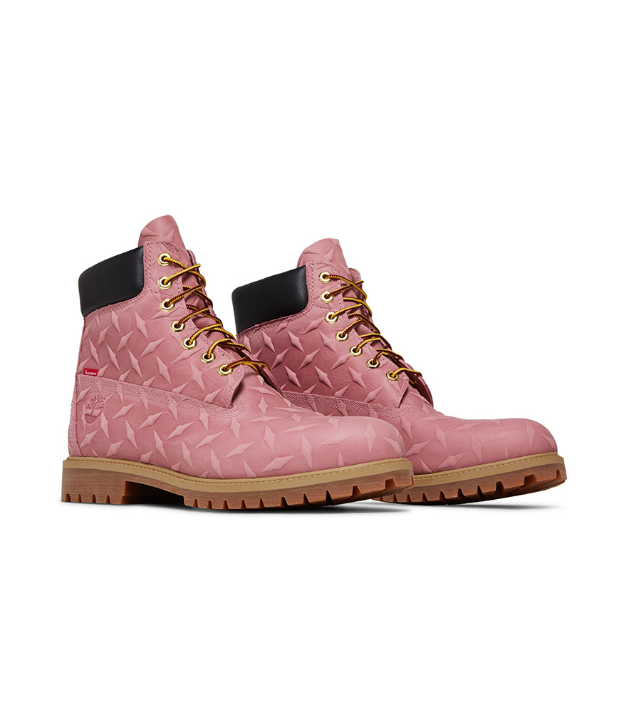 Timberland 6 Premium Waterproof Boot Supreme Diamond Plate Pink ...