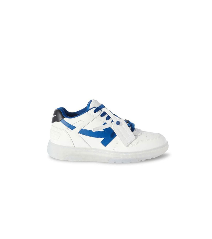 OFF-WHITE Out Of Office OOO Low Tops White Navy Blue ...